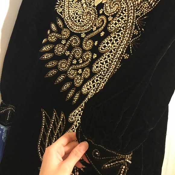 Dresses | Black Velvet Gorgeous Turkish Dress | Poshmark